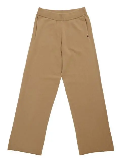 EXTREME CASHMERE X Logo Detail Wide Leg Pants - Brown