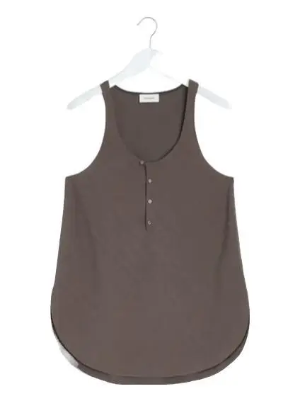 LEMAIRE High-low Hem Tank Top - Walnut