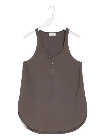 LEMAIRE High-low Hem Tank Top - Walnut