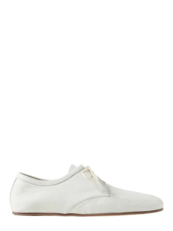 Gabriela Hearst Round Toe Flat With Tie Fastening - White
