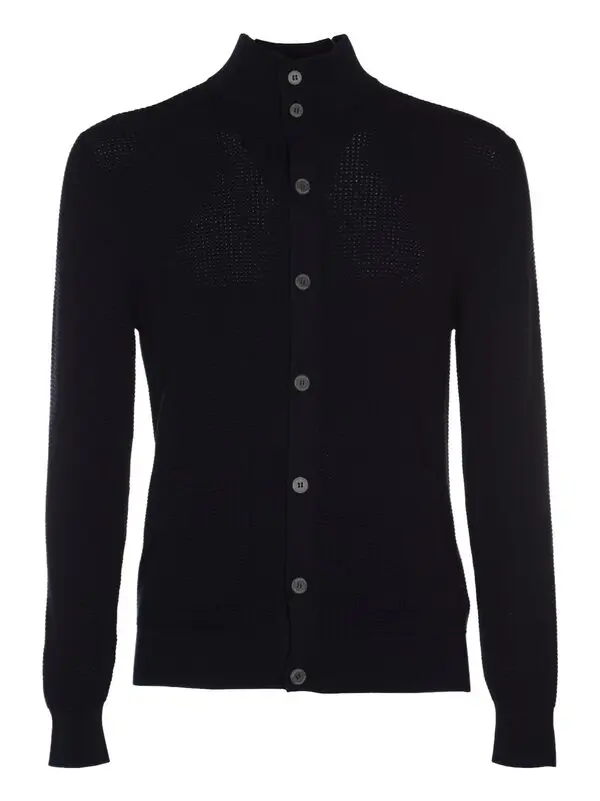BALLANTYNE Buttoned Knitted Cardigan - Black