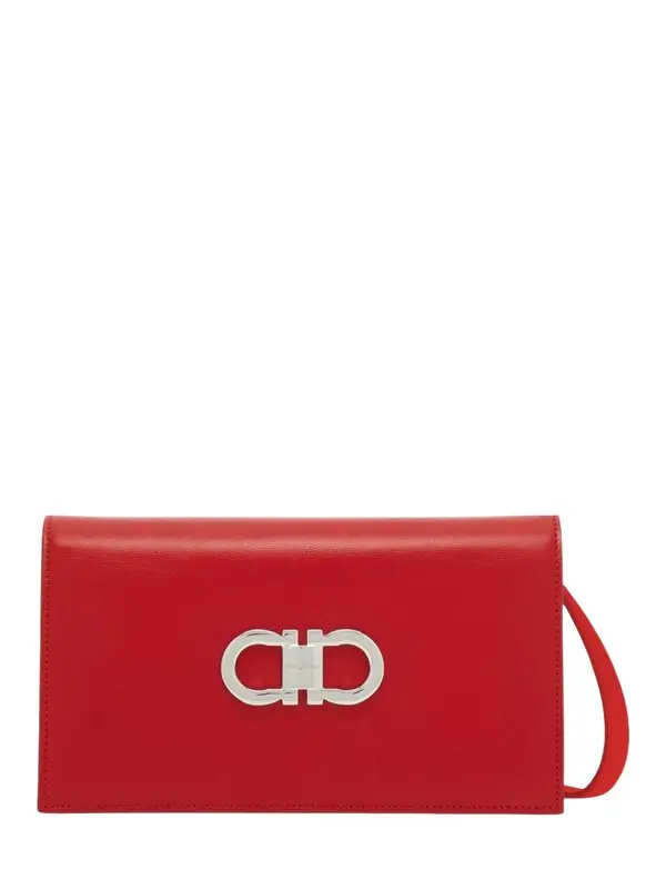 FERRAGAMO Double Gancini Mini Bag - Red