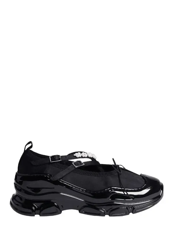 Simone Rocha Embellished Platform Sneakers - Black