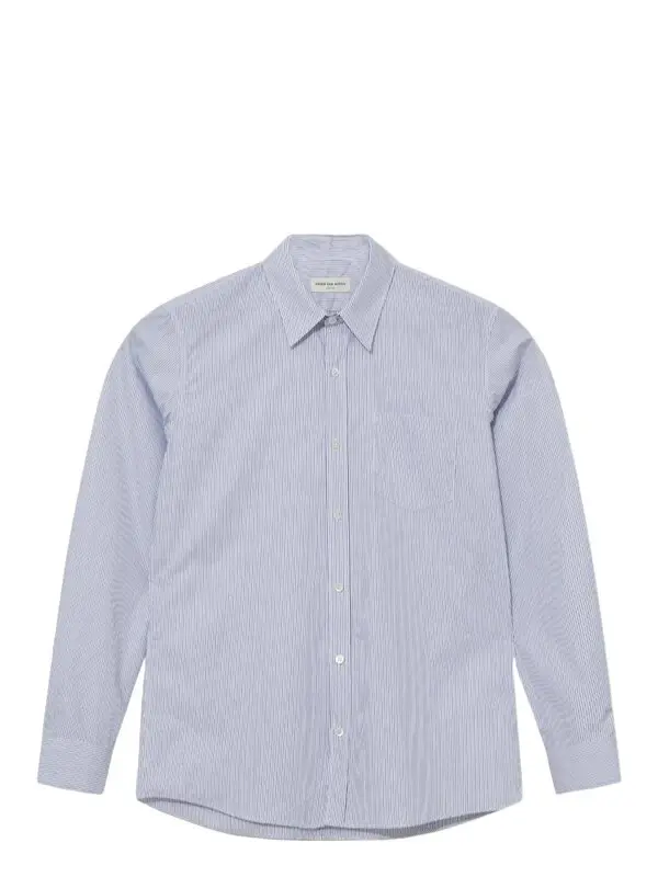 Dries Van Noten Lapel Long-sleeved Shirt - Gray