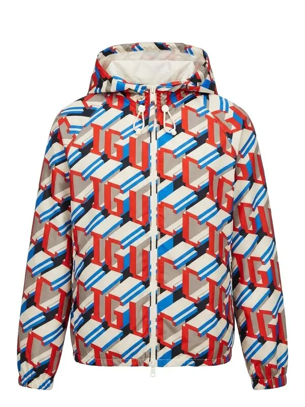 Gucci Pixel Print Hooded Jacket - Nude