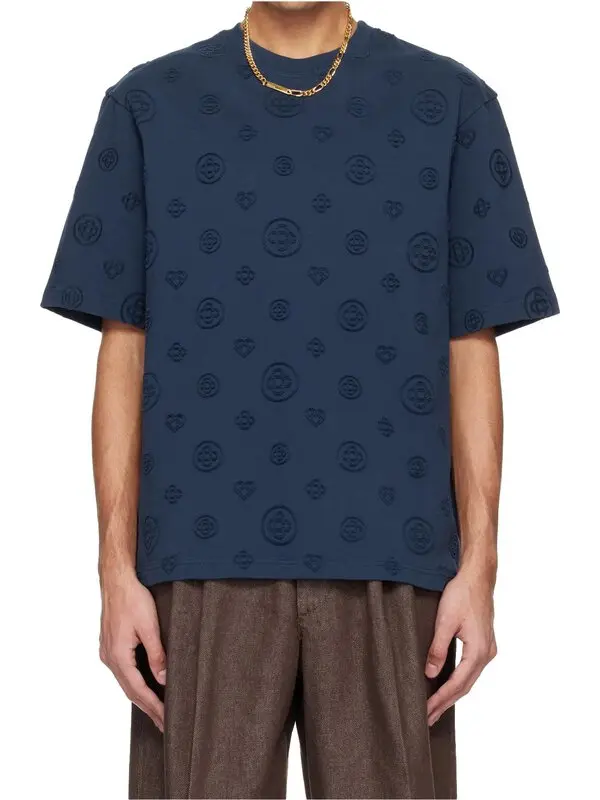 Casablanca Monogram Appliqué T-shirt - Black
