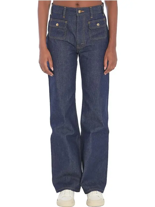 Celine Jane Jeans In Denim Raw Wash - Blue