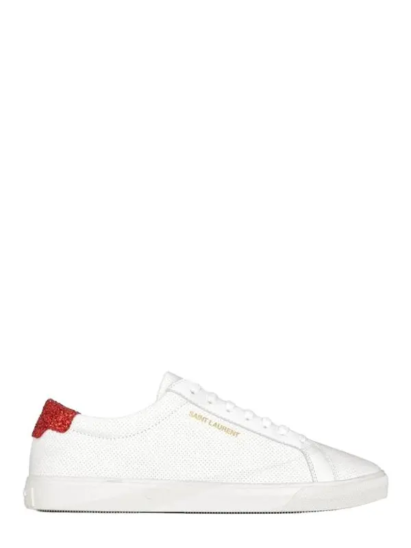 Saint Laurent Low-cut Lace-up Sneakers - White