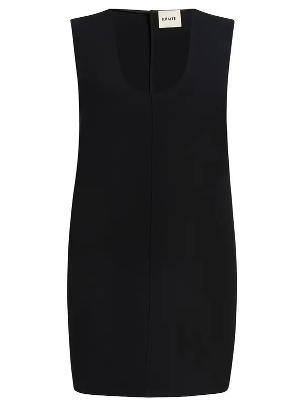 Khaite Nyona Scoop-neck Sleeveless Mini Dress - Black
