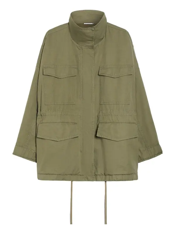 Max Mara Bastia High Neck Utility Jacket - Sage Green