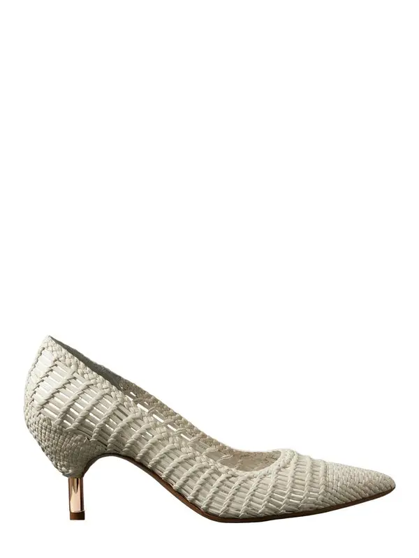 Gabriela Hearst Andres Woven High Heel Pumps - Off White