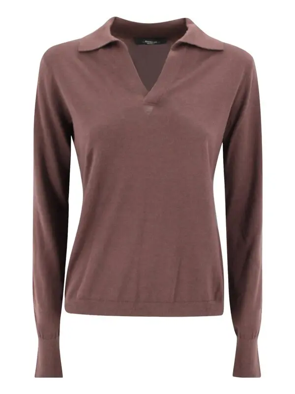 Max Mara Knitted Polo Shirt - Red