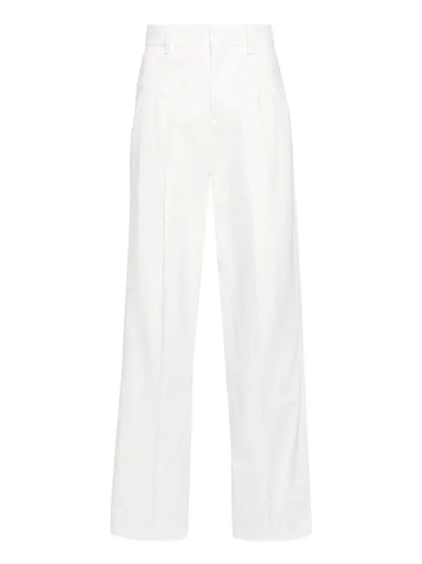 Isabel Marant Étoile High-waist Straight-leg Trousers - White