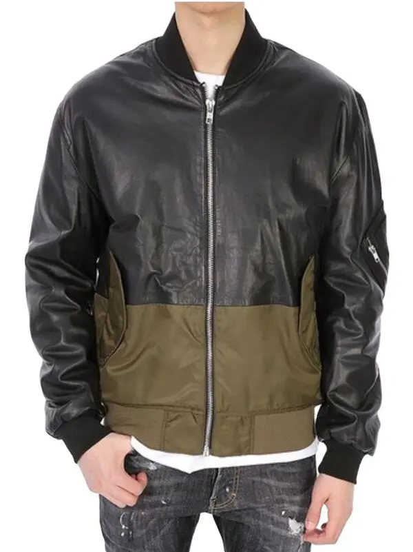 Alexander McQueen Splicing Details Bomber Jacket - Black