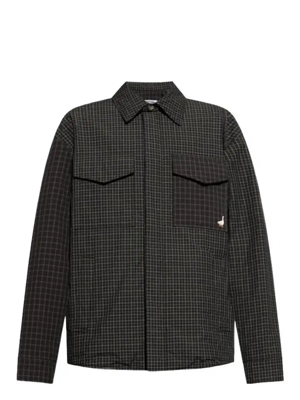 Moschino Checked Shirt Jacket - Black