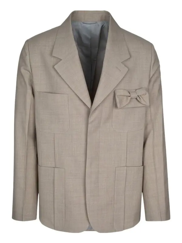 Dior Blazer With Bow Detail - Gray