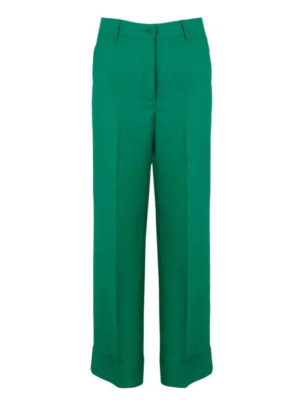 P.a.r.o.s.h Pressed-crease Straight-leg Trousers - Green