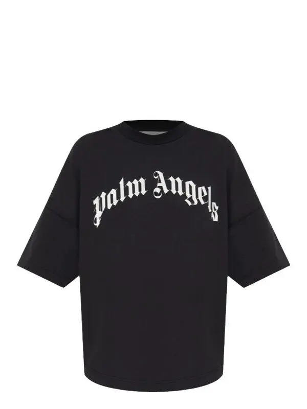 Palm Angels Logo Print T-shirt - Black