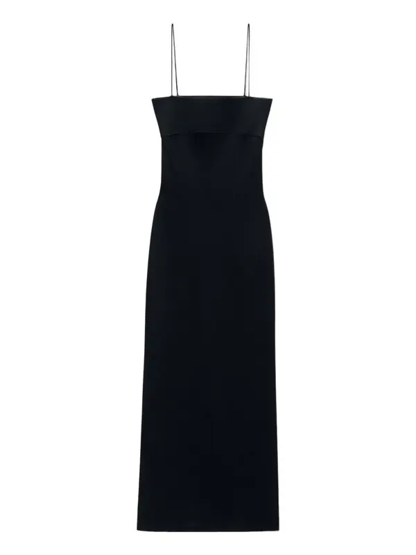 Alexander Wang Logo Jacquard Slip Dress - Black