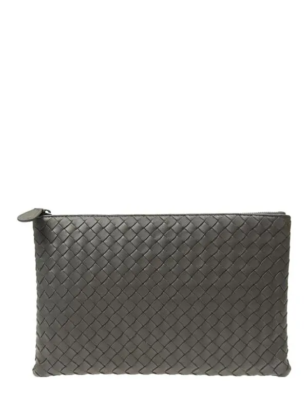 Bottega Veneta Knitted Clutch - Grey
