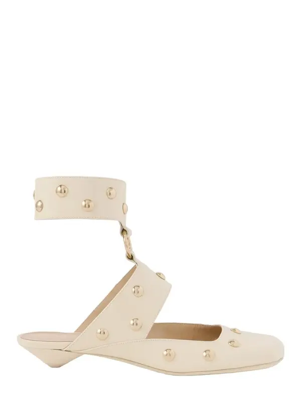 Chloé Jade Embellished Ballerinas - Cream