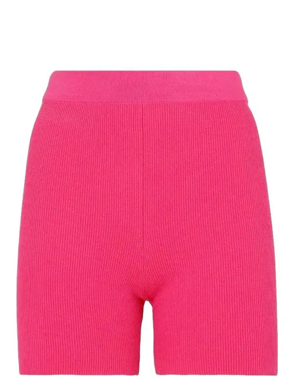 Jacquemus High-rise Ribbed Knit Shorts - Pink