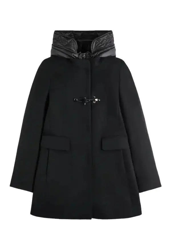 FAY Toggle Hooded Coat - Black