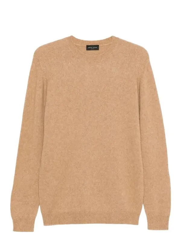 ROBERTO COLLINA Crew Neck Long-sleeved Sweater - Nude