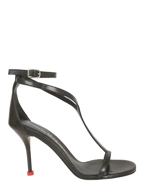 Alexander McQueen Harness Ankle Strap Sandals - Black