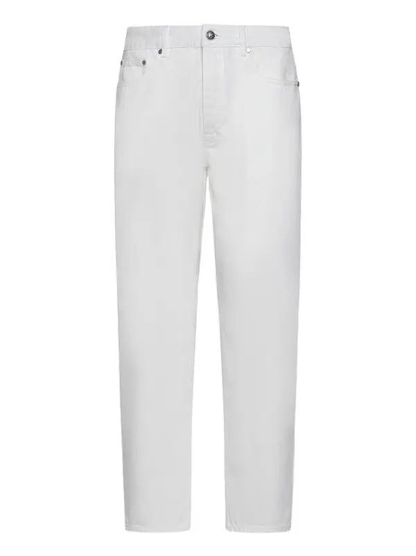 Palm Angels Straight Leg Jeans - White