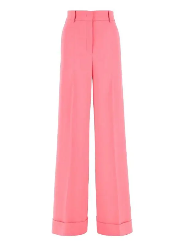 Moschino High Waist Wide Leg Trousers - Pink