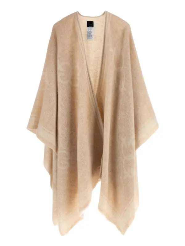 Pinko Love Birds Logo Motif Cape - Nude