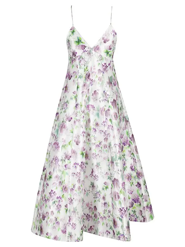 Philosophy Di Lorenzo Serafini Sleeveless V-neck Floral Print Dress - White