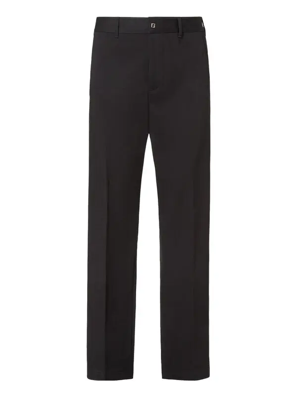 Fendi Gabardine Tailored Trousers - Black
