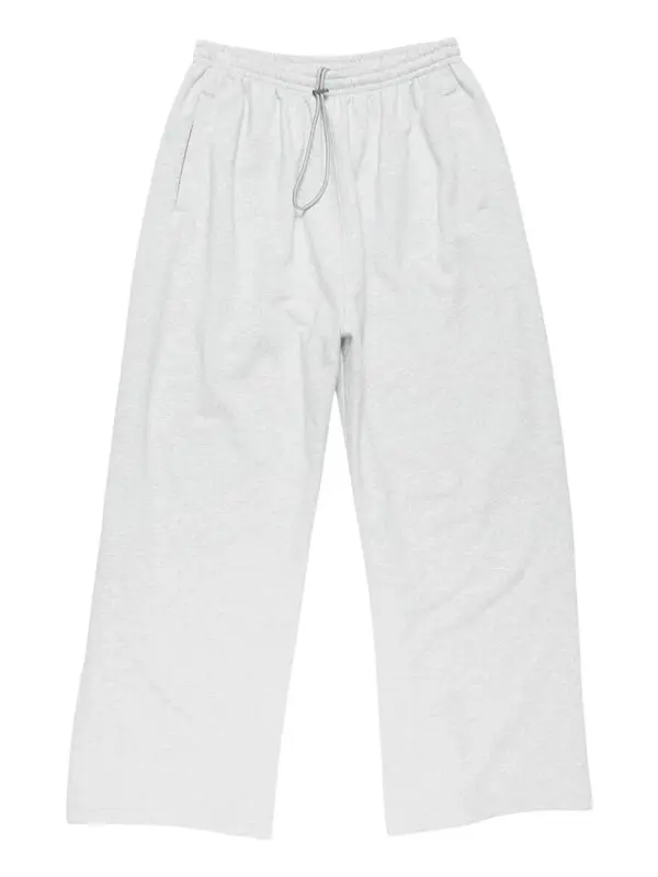 Acne Studios Embroidered Logo Wide-leg Sweatpants - Light Gray Blend
