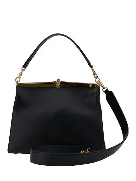 Etro Large Vela Clasp Shoulder Bag - Black