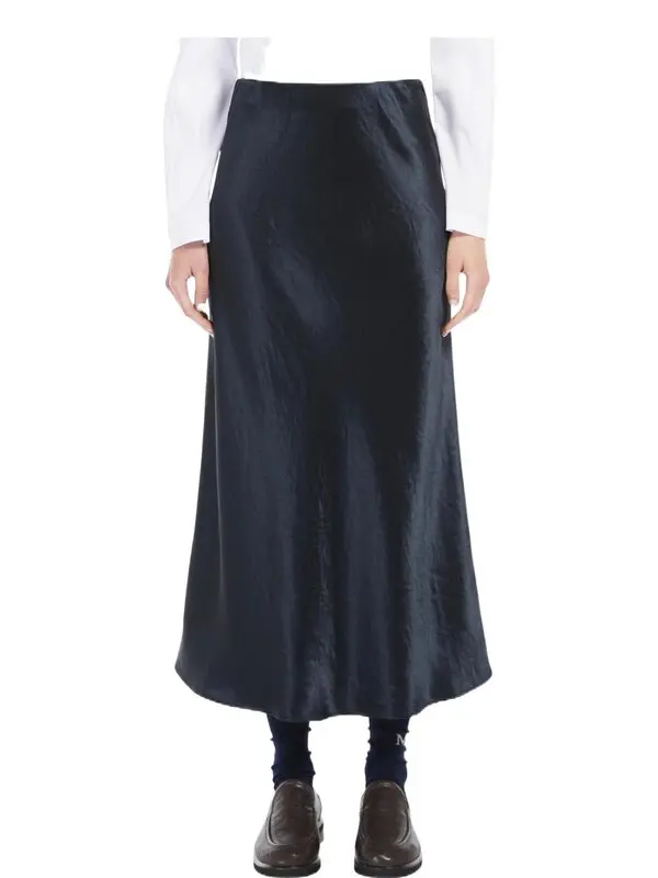 Max Mara Alessio Satin Maxi Skirt - Black