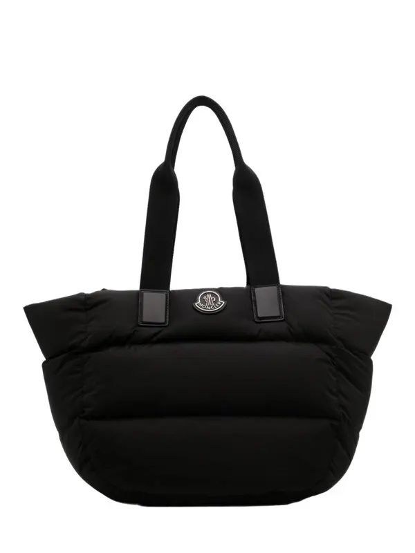 Moncler Logo Patch Puffer Tote Bag - Black