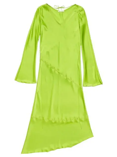 Acne Studios Satin Midi Dress - Green