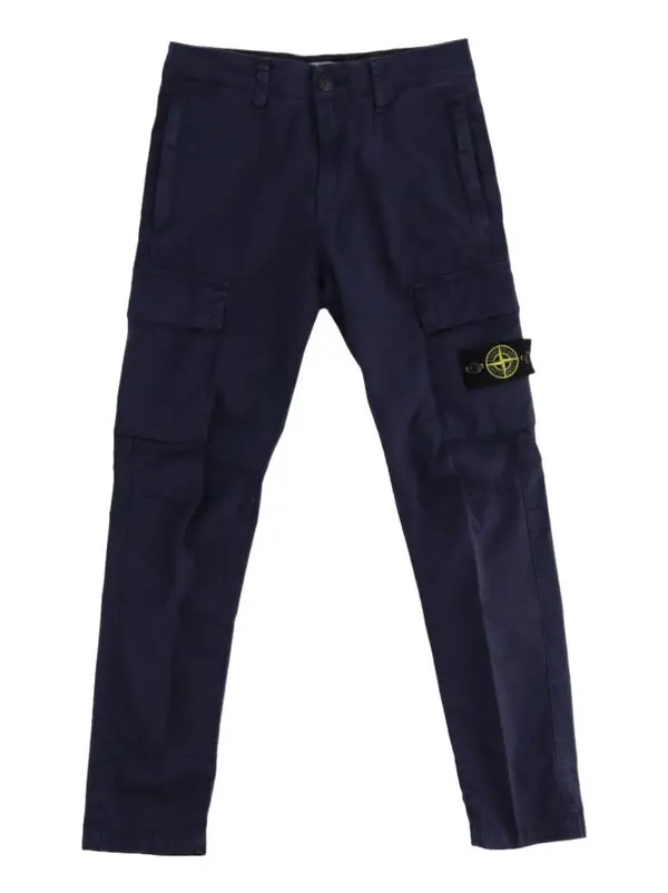 Stone Island Compass Patch Cargo Trousers - Black