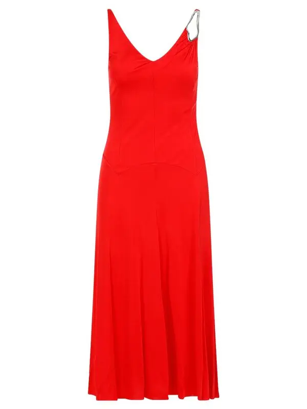 LANVIN Sleeveless V-neck Dress - Red