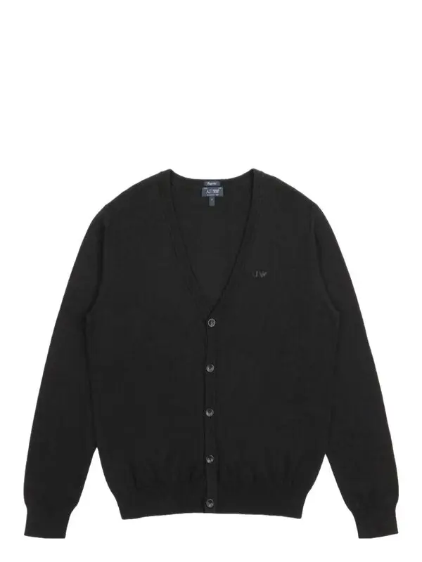Emporio Armani V-neck Knitted Cardigan - Black