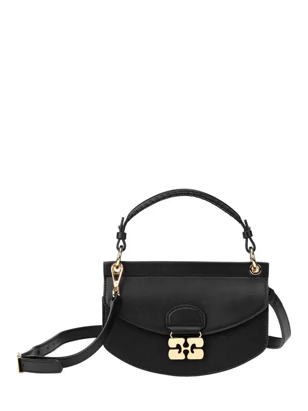 GANNI Handbag With Logo Clasp - Black