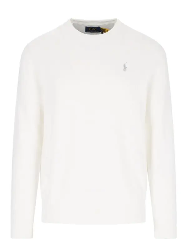 Polo Ralph Lauren Textured Crewneck Jumper - White