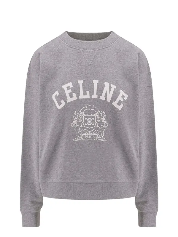 Celine Blason Oversize Sweatshirt - Gray