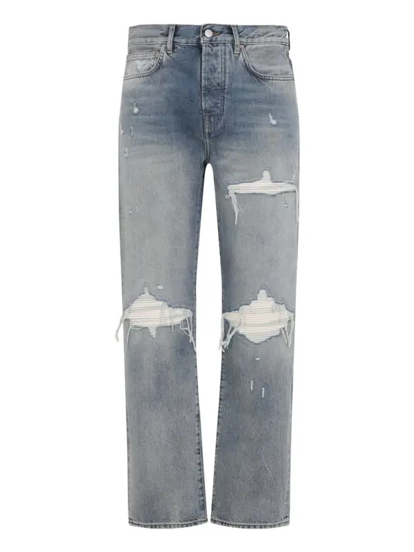 Amiri Straight Mx1 Distressed Jeans - Antique Indigo