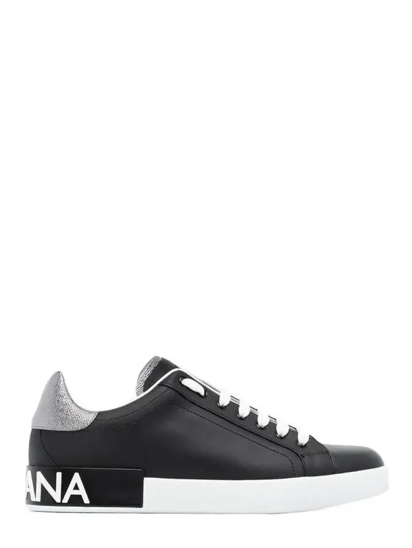 Dolce & Gabbana Portofino Lace-up Sneakers - Black