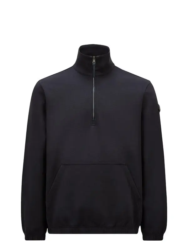 Moncler Cotton Half-zip Sweatshirt - Midnight Blue