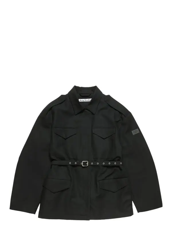 Acne Studios Belted Flap-pocket Jacket - Black