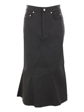 Rick Owens Flared Midi Skirt - Black